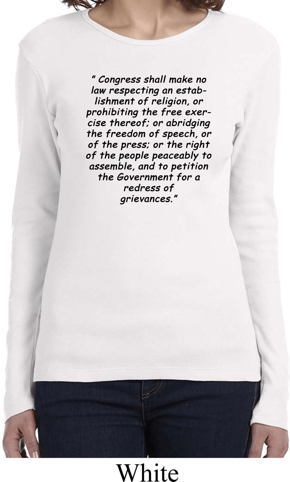 First Amendment Ladies Long Sleeve Shirt - First Amendment Ladies Shirts