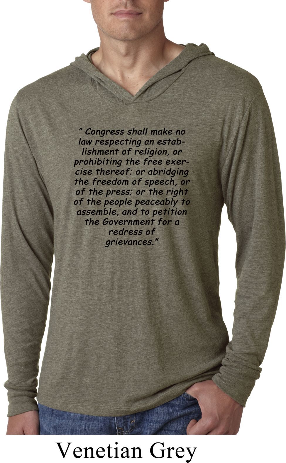 First Amendment Lightweight Hoodie Shirt - First Amendment Mens Shirts