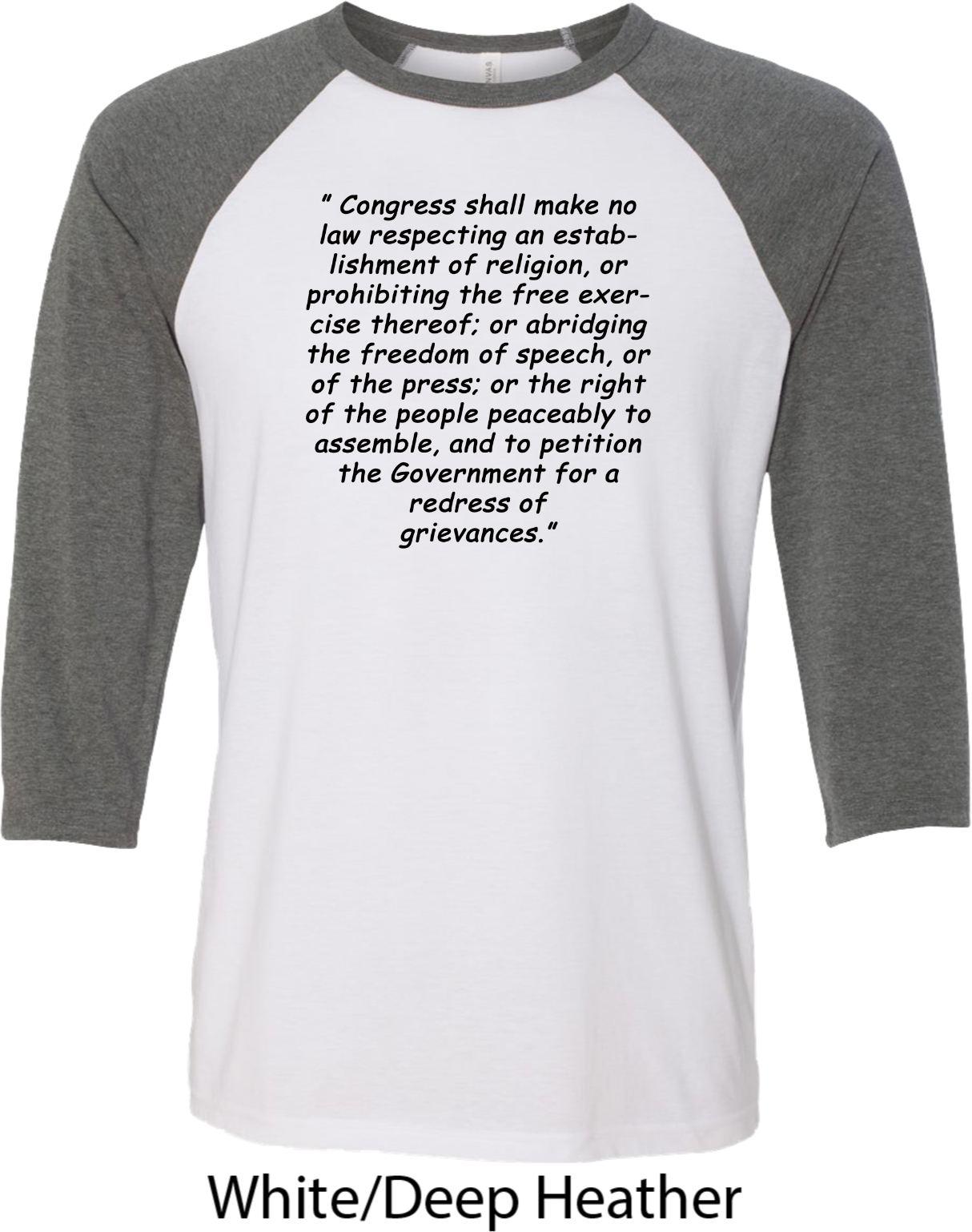 First Amendment Mens Raglan Shirt - First Amendment Mens Shirts
