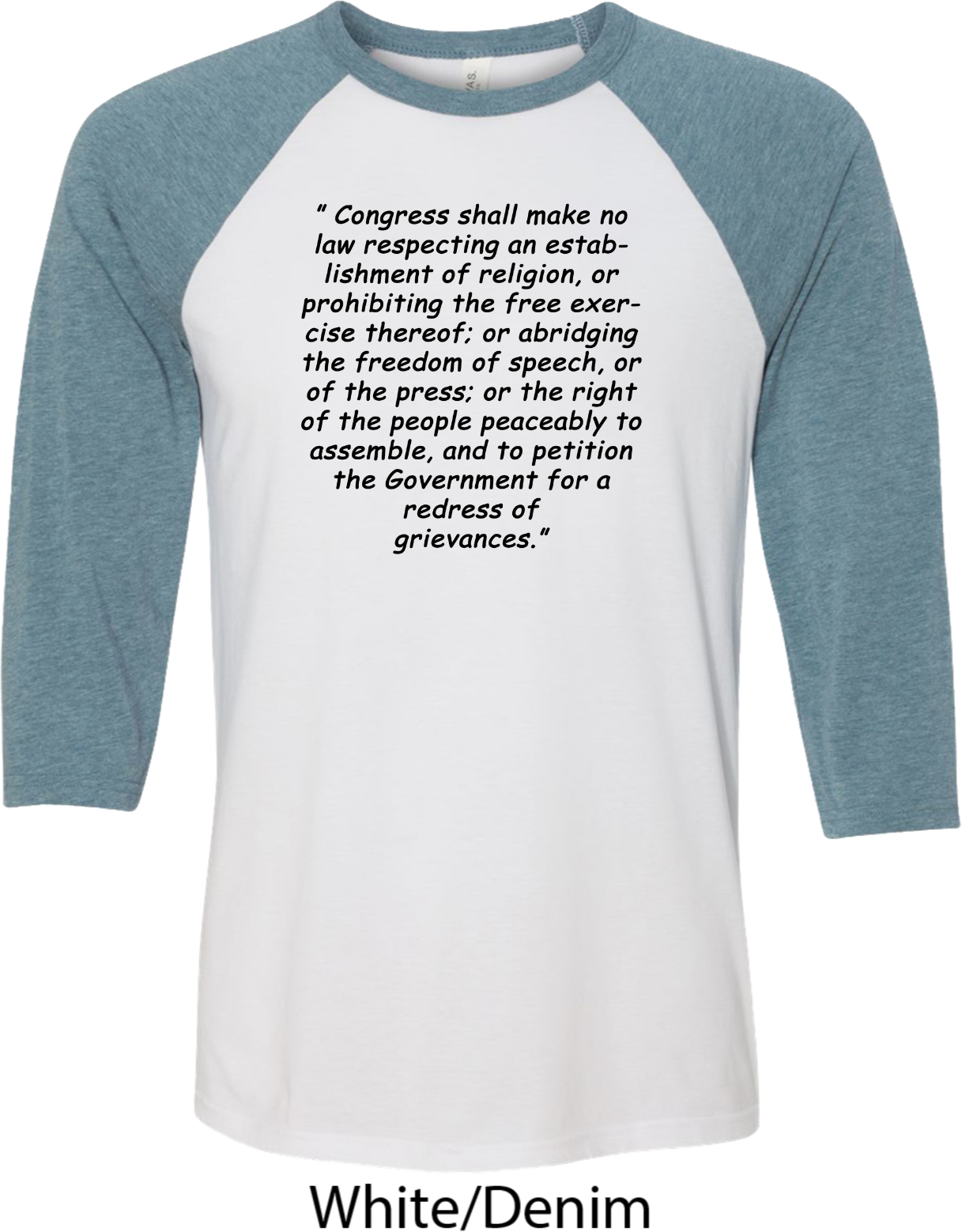 First Amendment Mens Raglan Shirt - First Amendment Mens Shirts