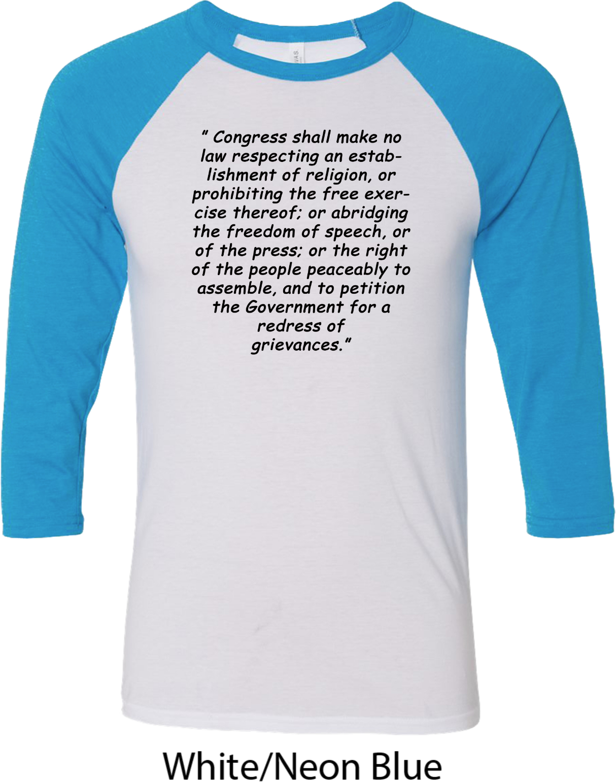First Amendment Mens Raglan Shirt - First Amendment Mens Shirts