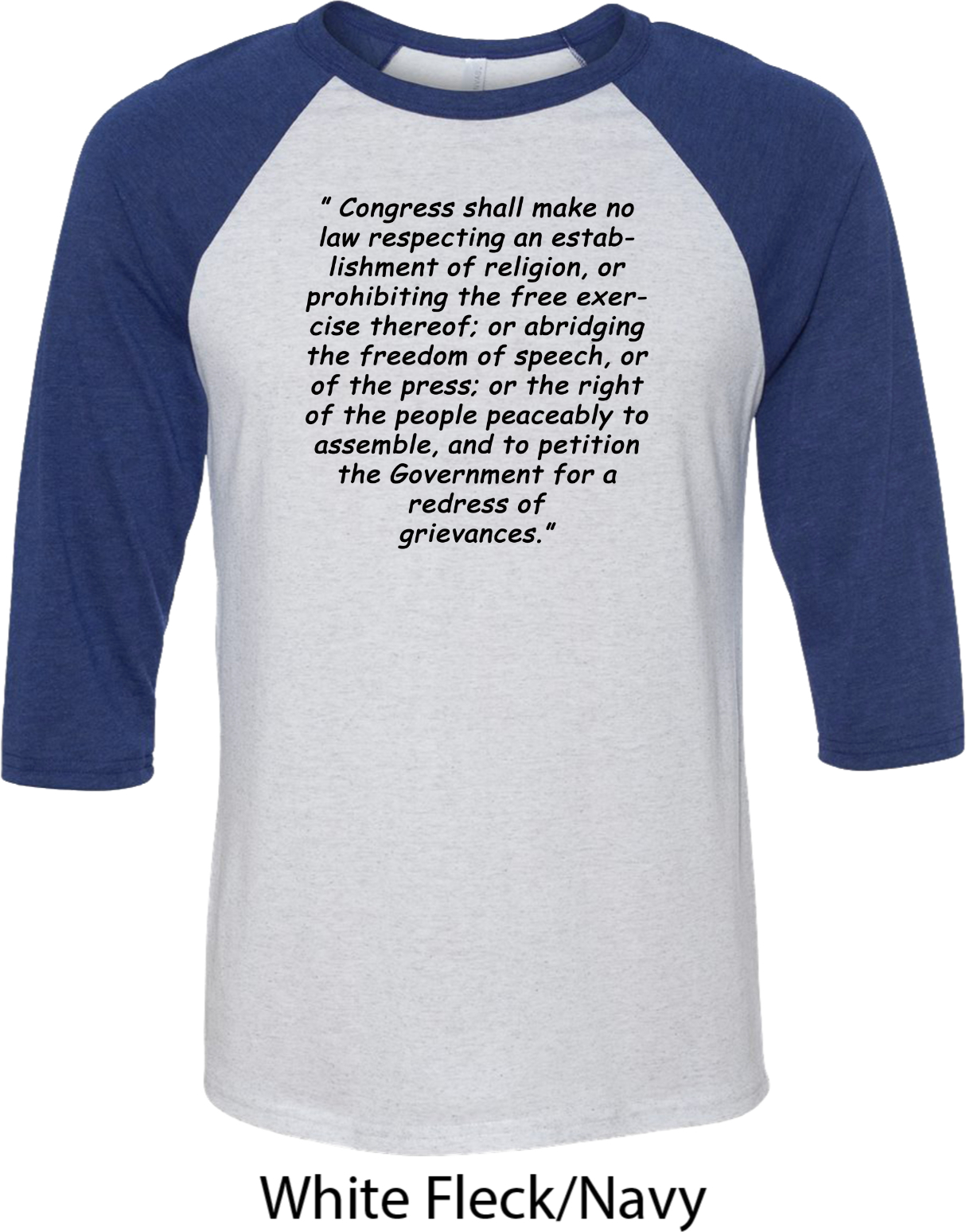 First Amendment Mens Raglan Shirt - First Amendment Mens Shirts