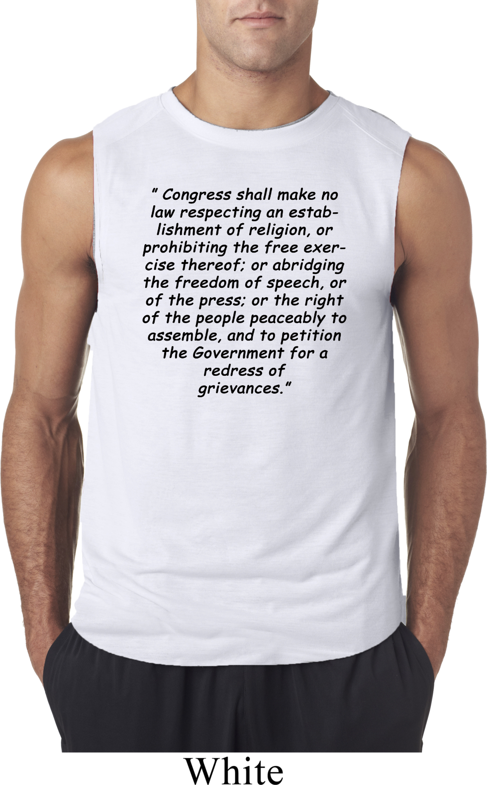 First Amendment Mens Sleeveless Shirt - First Amendment Mens Shirts