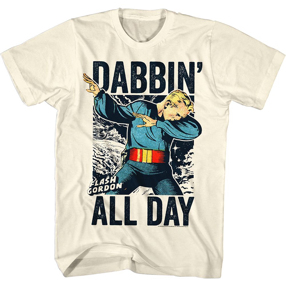 Flash Gordon Shirt Dabbin' All Day Natural T-Shirt - Flash Gordon Shirts