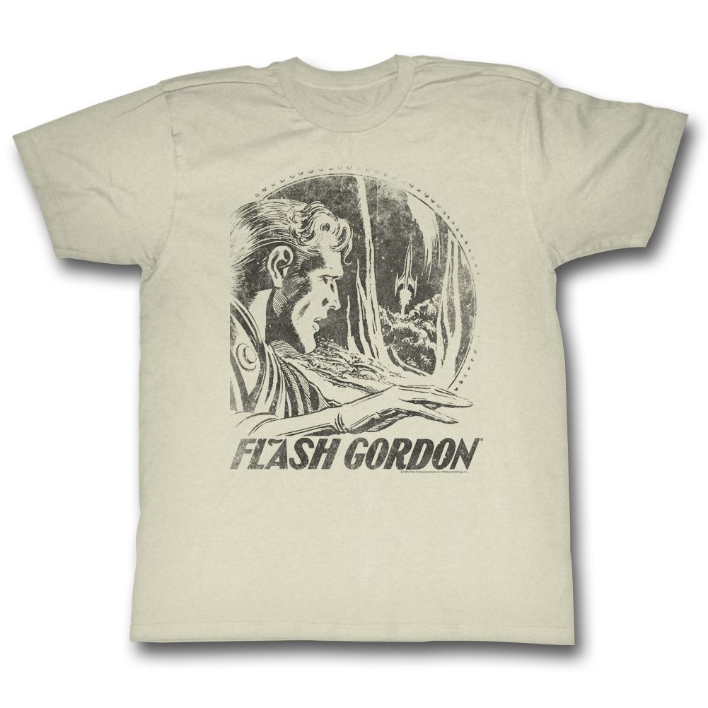 Flash Gordon Shirt Spaceship Porthole Natural T-Shirt - Flash Gordon Shirts