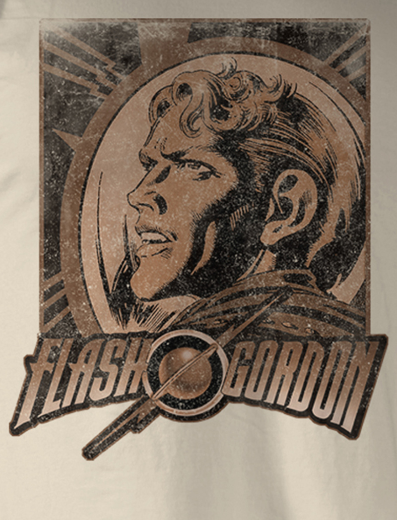 Flash Gordon T-Shirt - Shocking Adult Dirty White Tee Shirt - Flash ...