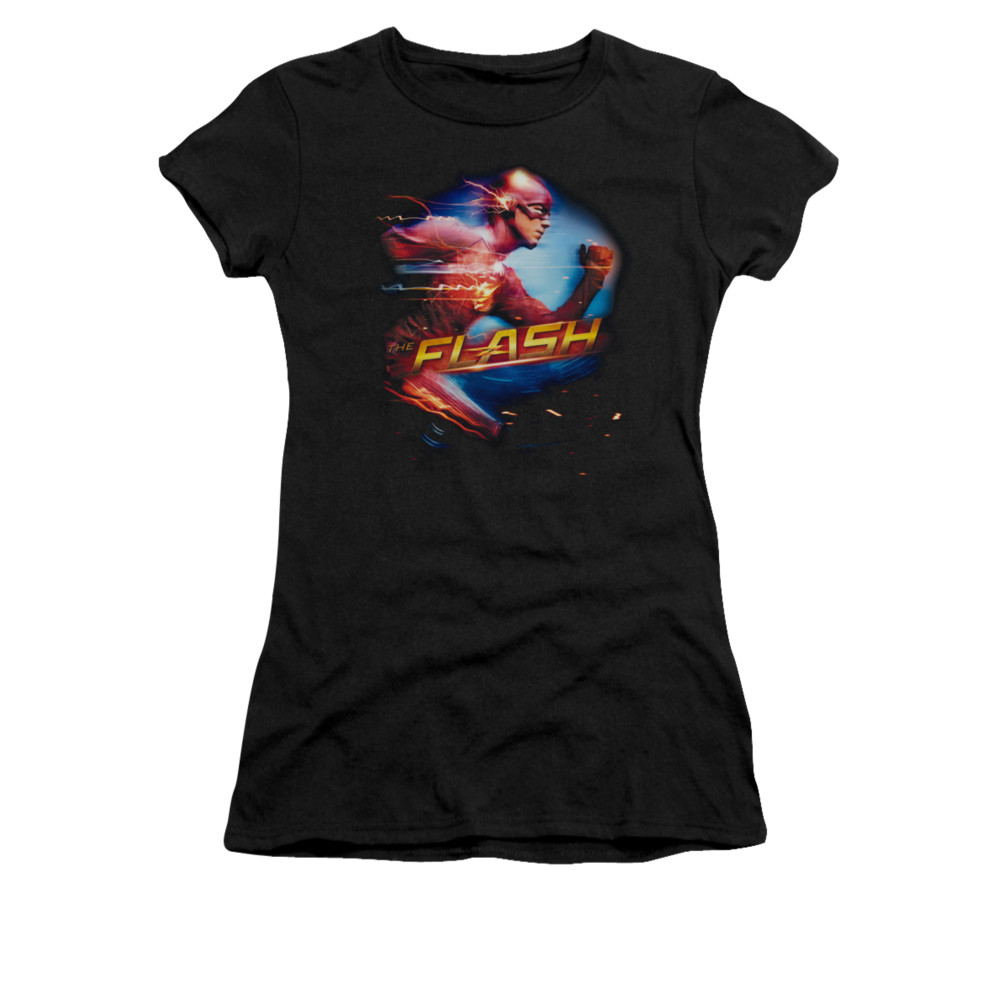 Flash Shirt Juniors Fastest Man Black T-Shirt - Flash Fastest Man Shirts