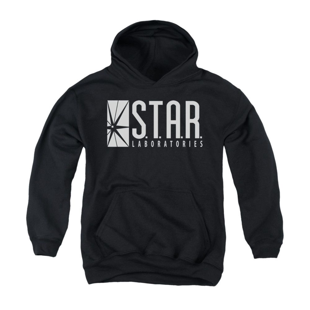 Flash Youth Hoodie Star Labs Black Kids Hoody - Flash Star Labs Shirts