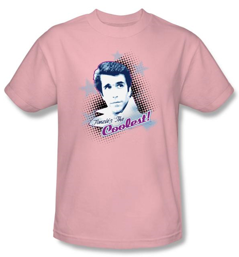 Fonz T-shirt - Happy Days The Coolest Pink Tee Shirt - Happy Days The ...