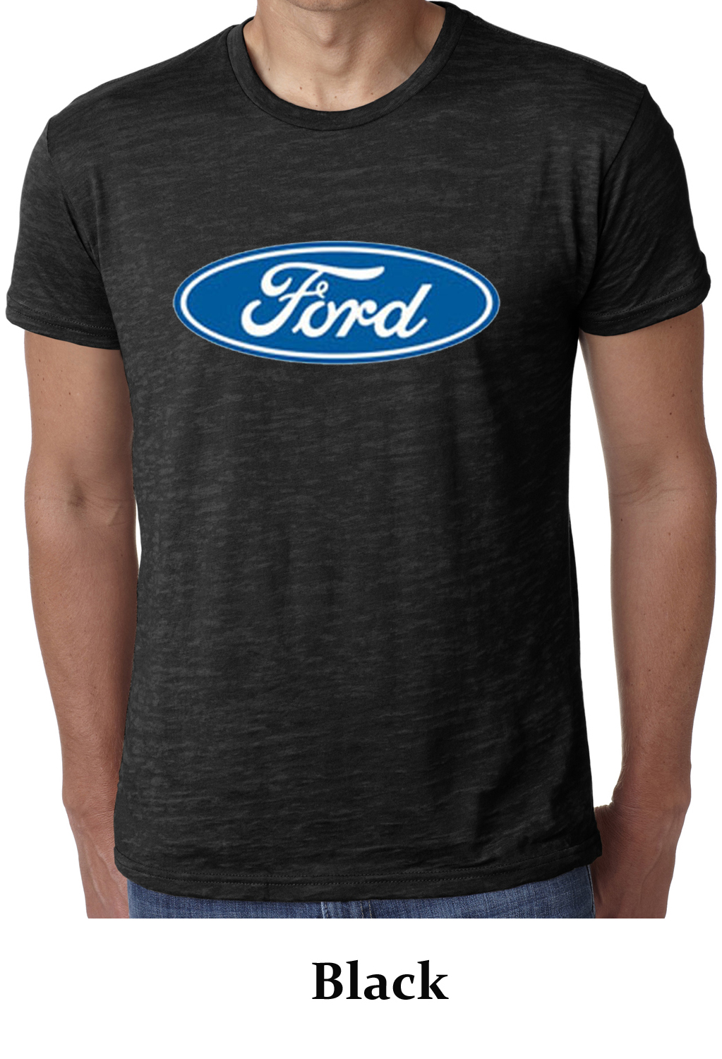 Ford Logo Shirt Oval Emblem Mens Burnout Tee T-Shirt - Ford Logo T-shirts