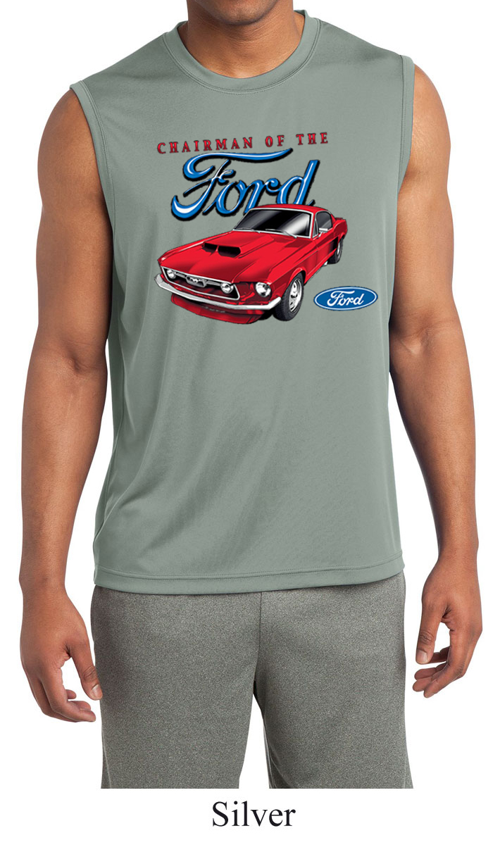 Ford Mens Shirt Chairman of the Ford Sleeveless Moisture Wicking Tee ...