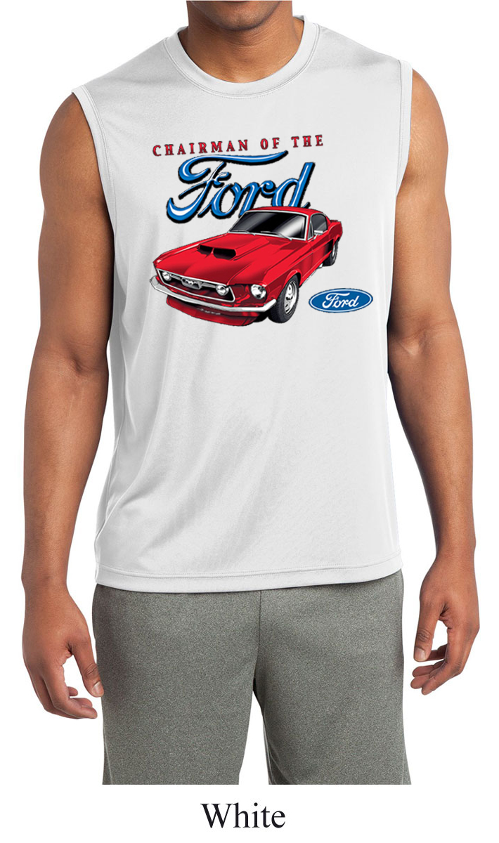 Ford Mens Shirt Chairman of the Ford Sleeveless Moisture Wicking Tee ...