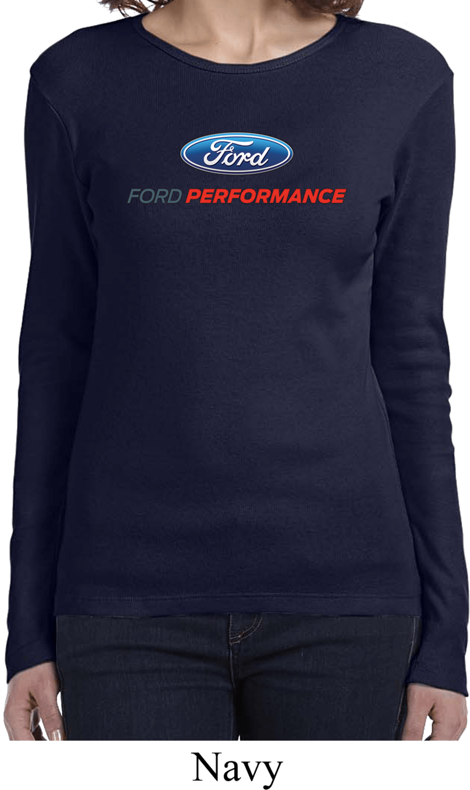Ford Performance Parts Ladies Long Sleeve Shirt - Ford Performance ...