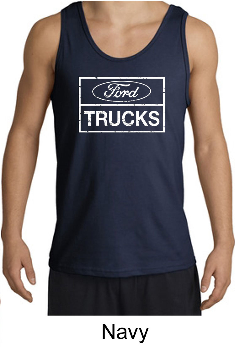 Ford Tank Top Distressed Ford Trucks Classic Adult Tanktop - Distressed ...