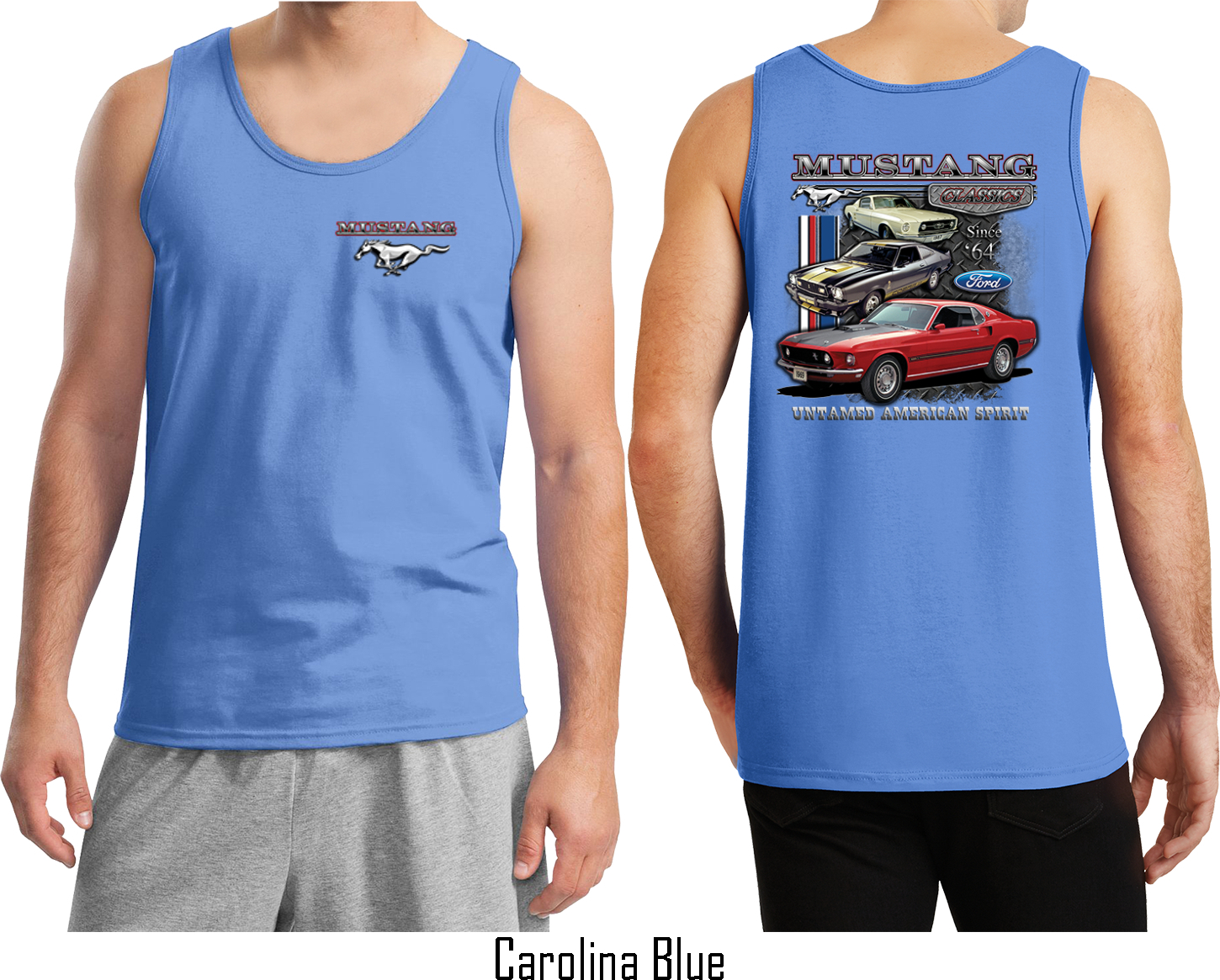Ford Tank Top Mustangs Untamed (Front & Back) Tanktop - Ford Mustangs ...
