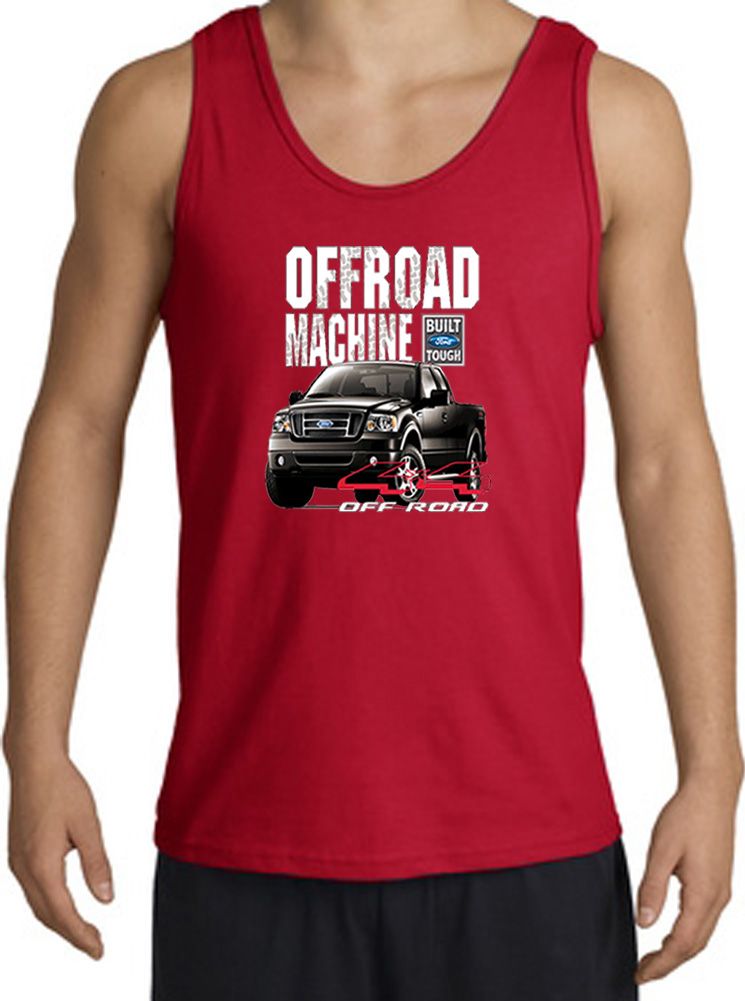 Ford Truck Tank Top - F-150 4X4 Offroad Machine Adult Red Tanktop ...