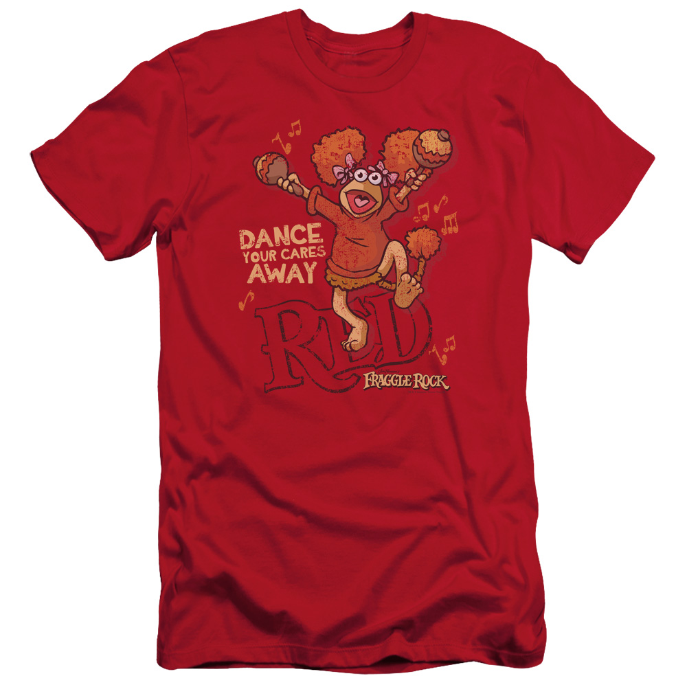 Fraggle Rock Slim Fit Shirt Dance Red T-Shirt - Fraggle Rock Dance Shirts