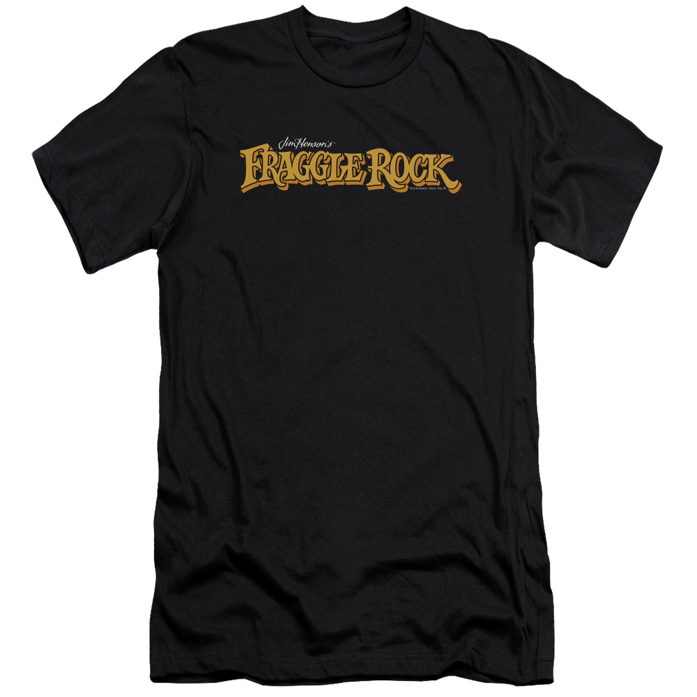 Fraggle Rock Slim Fit Shirt Logo Black T-Shirt - Fraggle Rock Logo Shirts