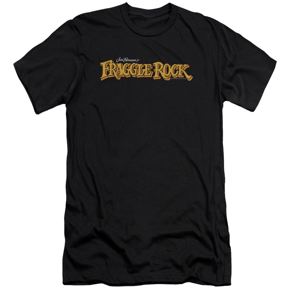 Fraggle Rock Slim Fit Shirt Logo Black T-Shirt - Fraggle Rock Logo Shirts