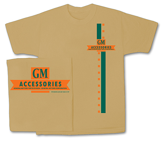 General Motors T-shirt - GM Accessories Vintage Adult Tan Tee Shirt ...