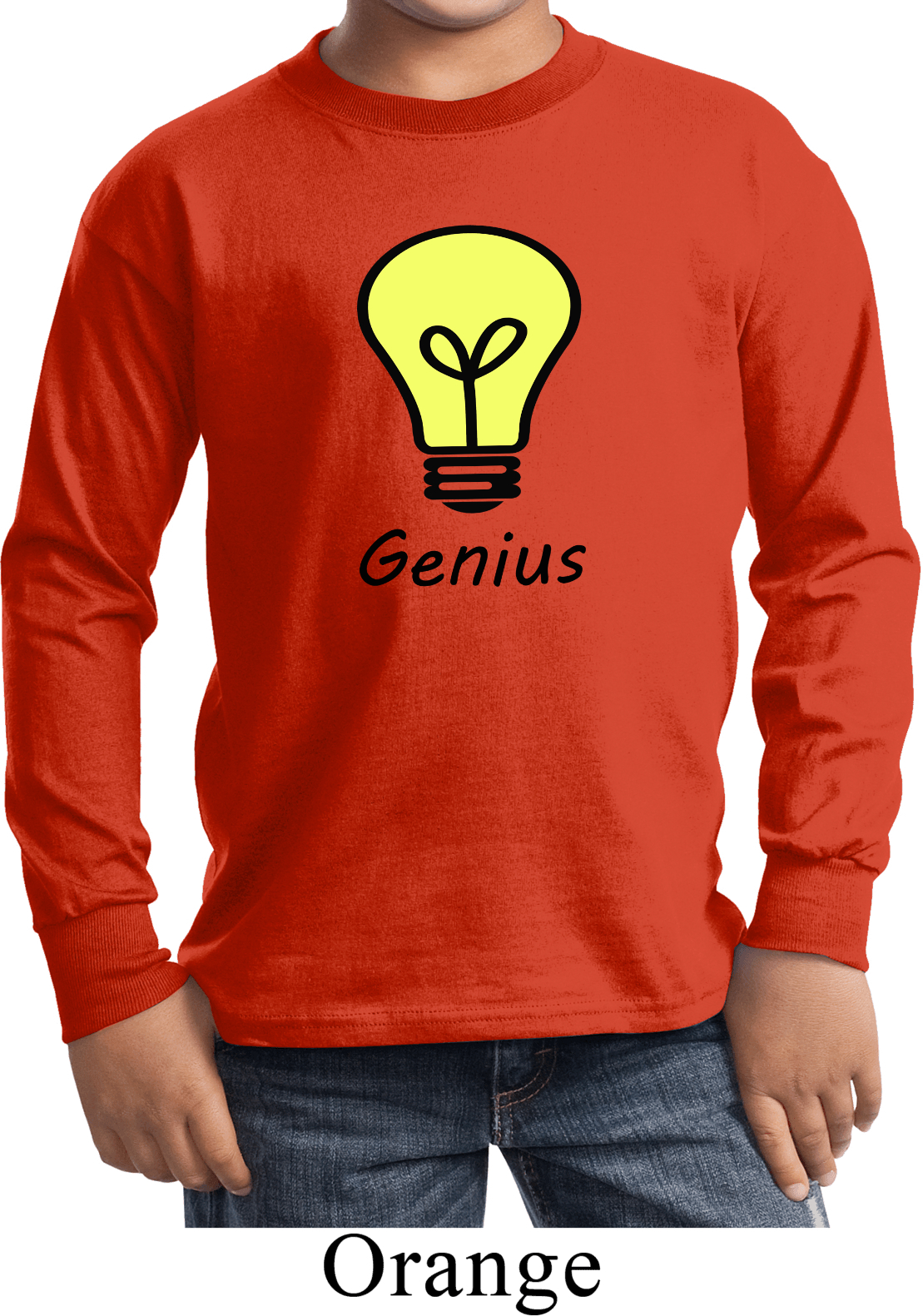 Genius Light Bulb Kids Long Sleeve Shirt - Genius Light Bulb Kids Shirts