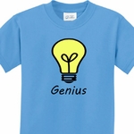 Genius Light Bulb Kids Long Sleeve Shirt - Genius Light Bulb Kids Shirts