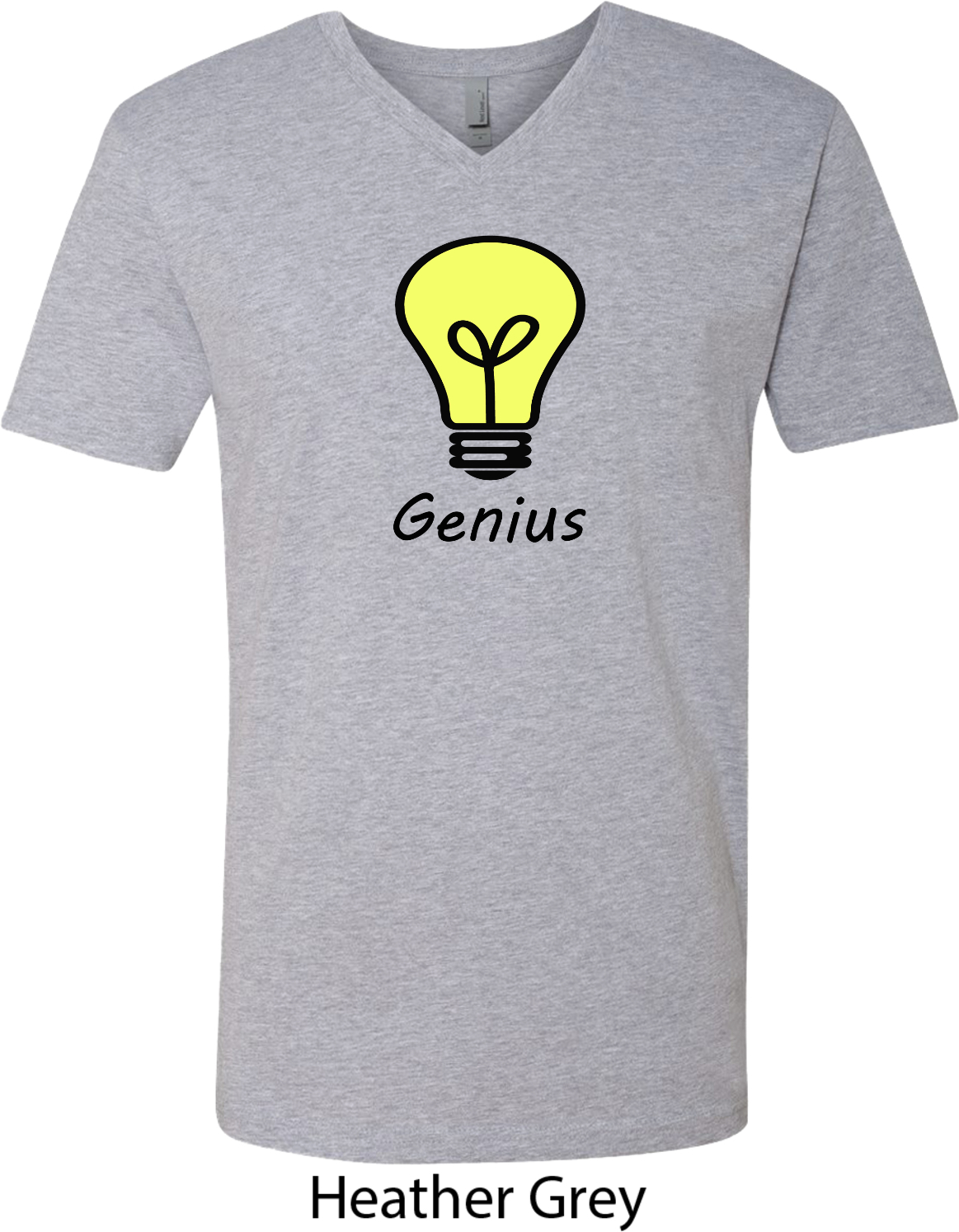 Genius Light Bulb Mens V-Neck Shirt - Genius Light Bulb Mens Shirts