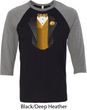 Gold Vest Tuxedo Mens Raglan Shirt - Gold Vest Tuxedo Mens Shirts