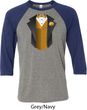 Gold Vest Tuxedo Mens Raglan Shirt - Gold Vest Tuxedo Mens Shirts