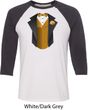 Gold Vest Tuxedo Mens Raglan Shirt - Gold Vest Tuxedo Mens Shirts