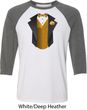 Gold Vest Tuxedo Mens Raglan Shirt - Gold Vest Tuxedo Mens Shirts
