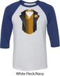 Gold Vest Tuxedo Mens Raglan Shirt - Gold Vest Tuxedo Mens Shirts