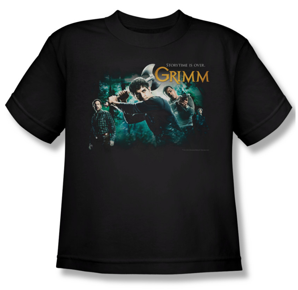 Grimm Shirt Kids Storytime Is Over Black Youth Tee T-Shirt - Grimm ...