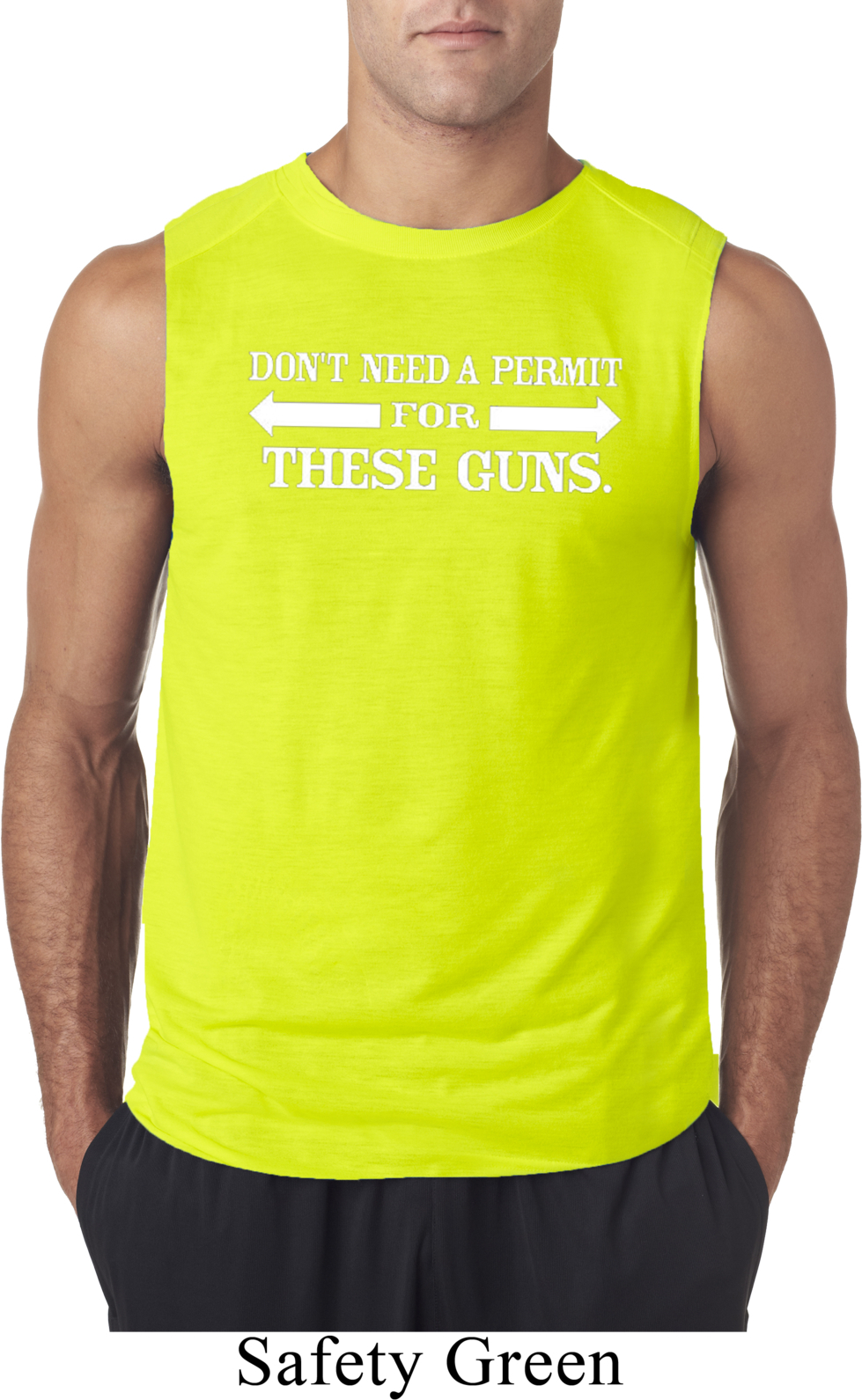 Guns Permit Mens Sleeveless Shirt - Guns Permit Mens Shirts
