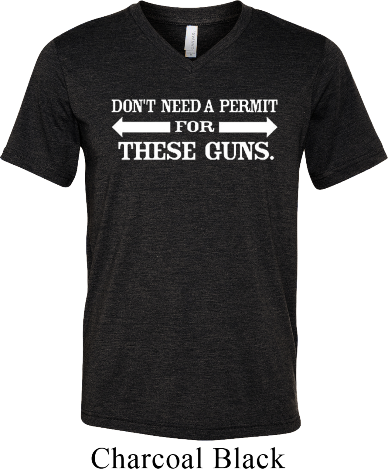 Guns Permit Mens Tri Blend V-neck Shirt - Guns Permit Mens Shirts