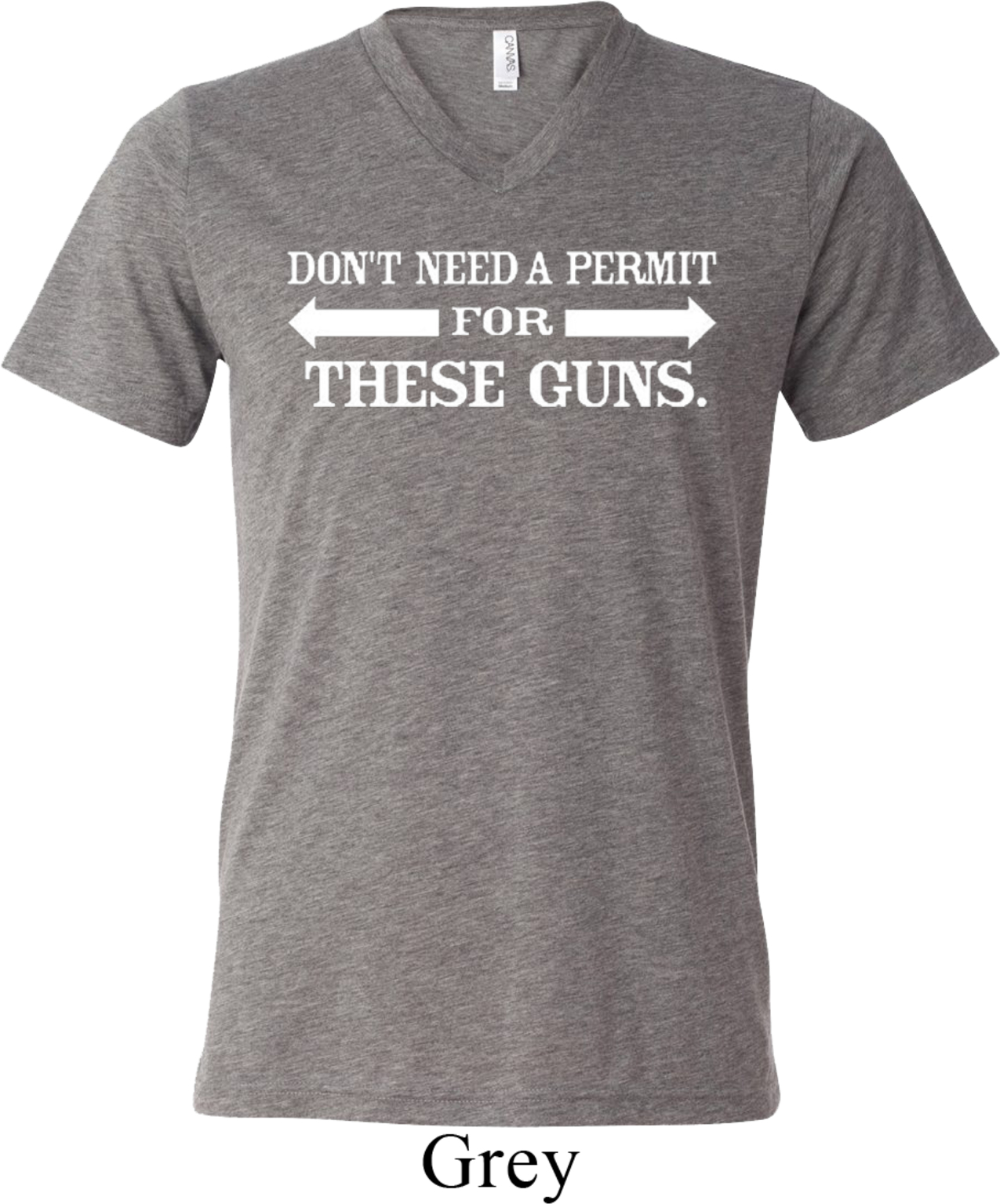 Guns Permit Mens Tri Blend V-neck Shirt - Guns Permit Mens Shirts