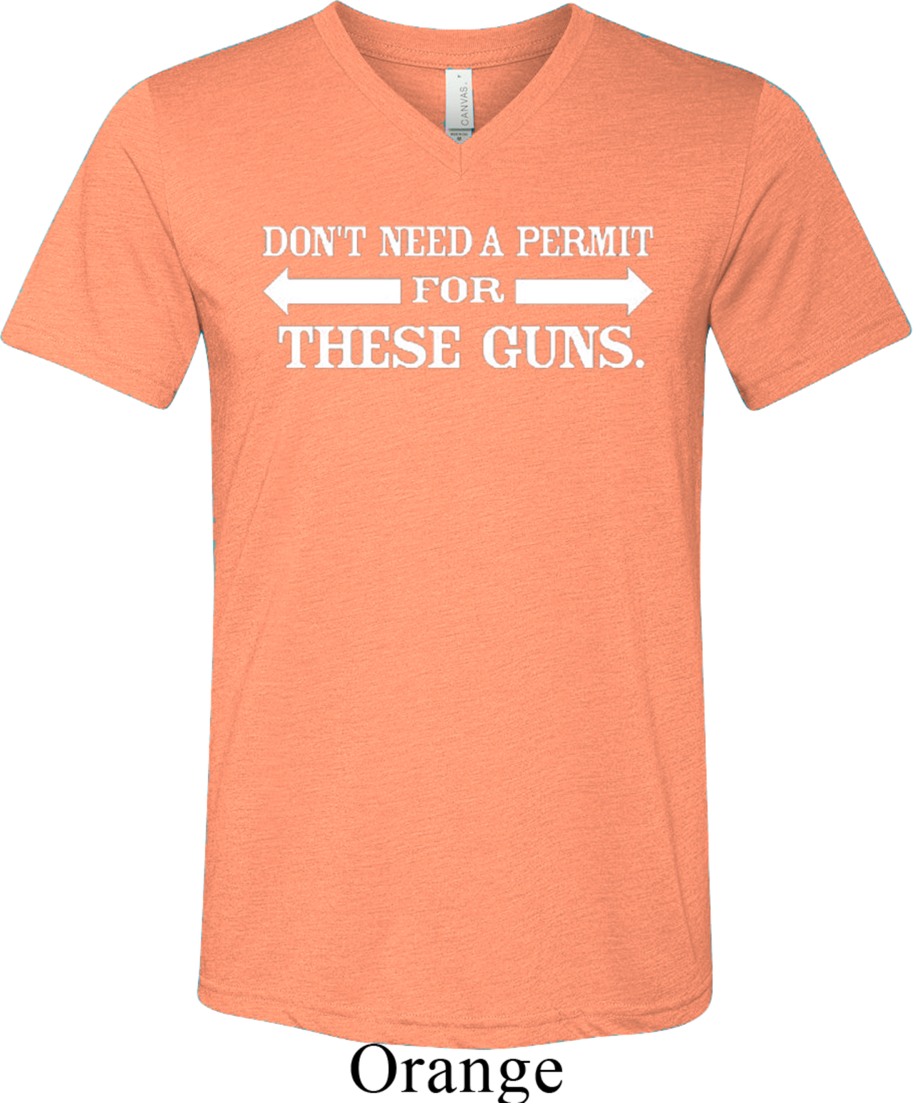 Guns Permit Mens Tri Blend V-neck Shirt - Guns Permit Mens Shirts