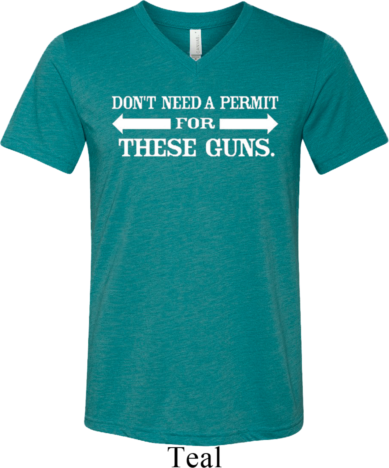 Guns Permit Mens Tri Blend V-neck Shirt - Guns Permit Mens Shirts