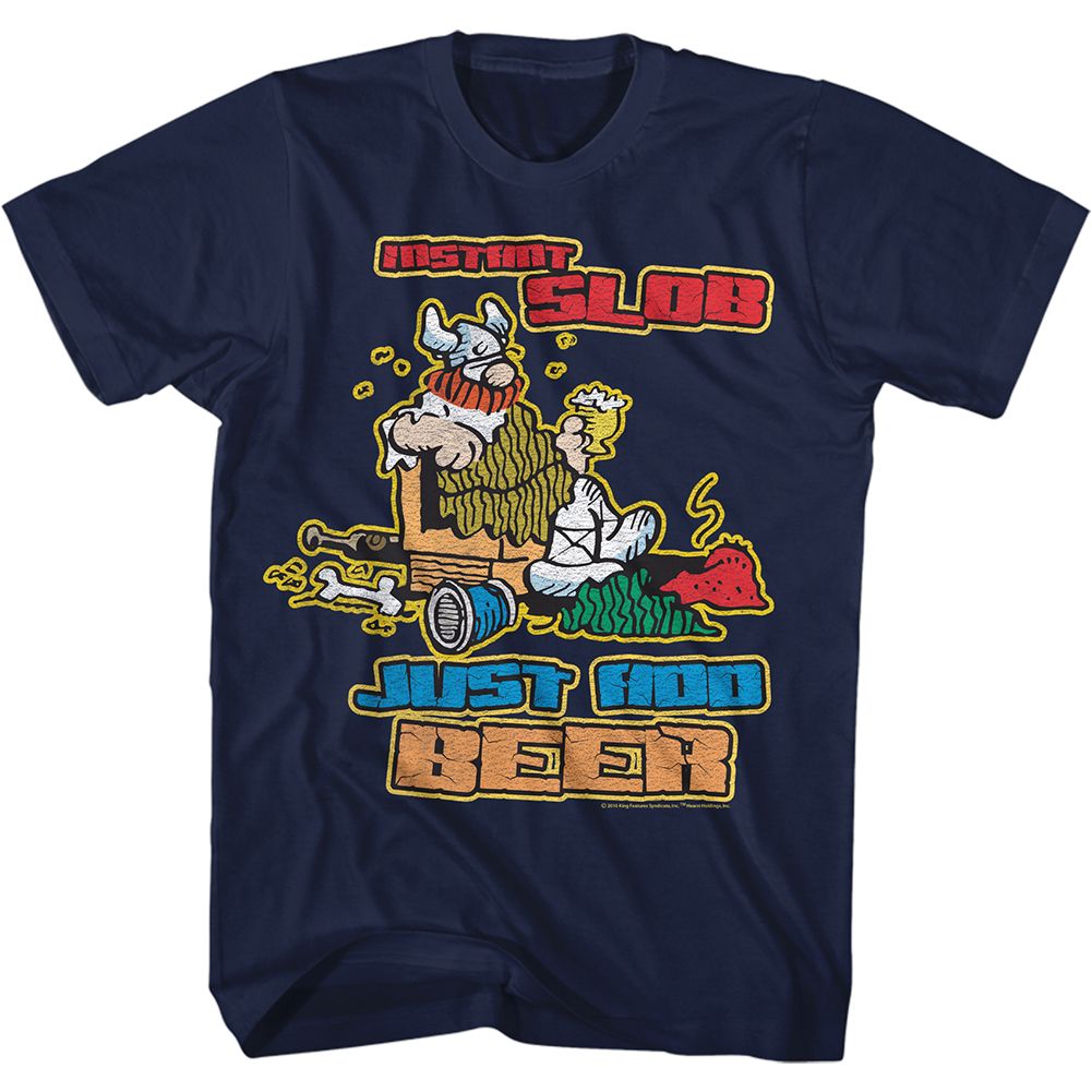 Hagar The Horrible Shirt Instant Slob Navy Blue T-Shirt - Hagar The ...