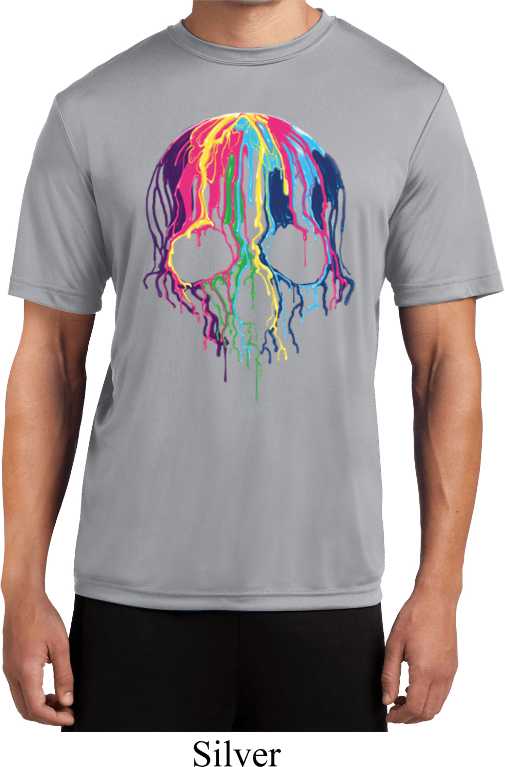 Halloween Melting Skull Mens Moisture Wicking Shirt - Melting Skulls ...