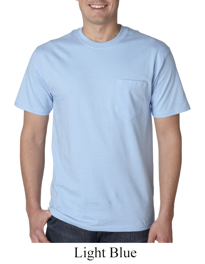 Hanes H5590 Tagless T-Shirt With Pocket Tee Shirt - Pocket T-shirts