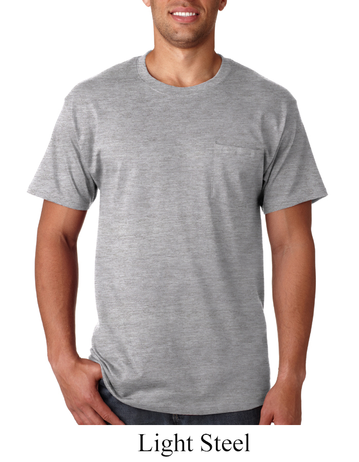 Hanes H5590 Tagless T-Shirt With Pocket Tee Shirt - Pocket T-shirts