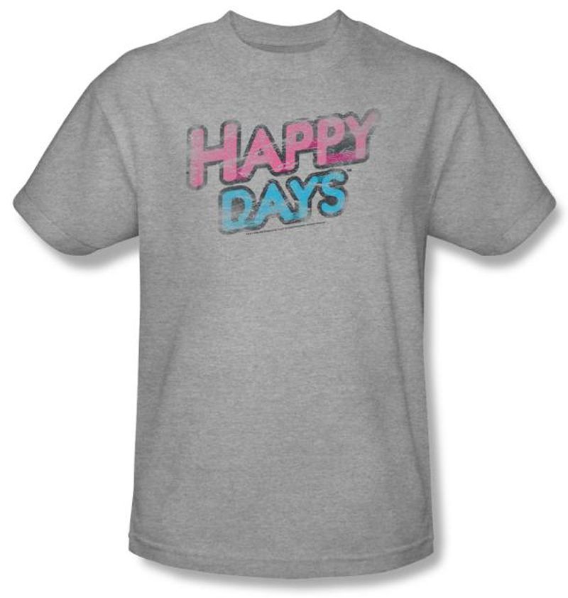 Happy Days T-shirt - Distressed Adult Athletic Heather Shirt - Happy ...