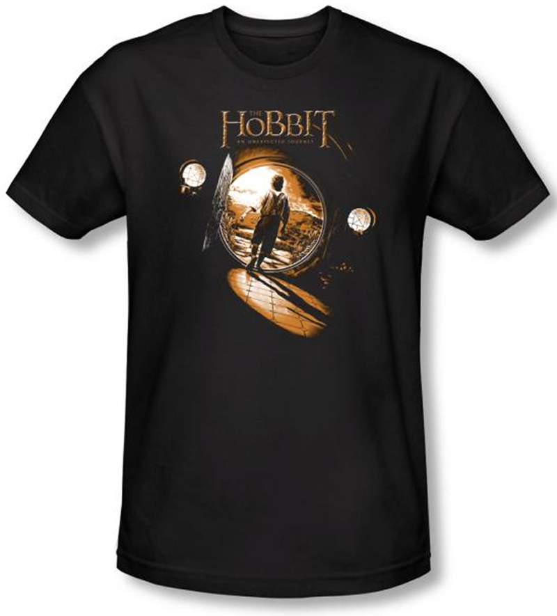 Hobbit Shirt Movie Unexpected Journey Loyalty Hole Black Slim Fit Tee ...