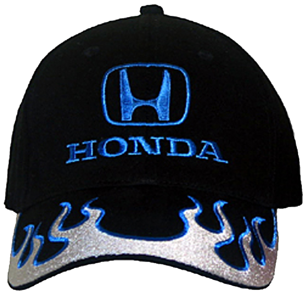 Honda Cap - Embroidered Flames Hat - Honda Caps