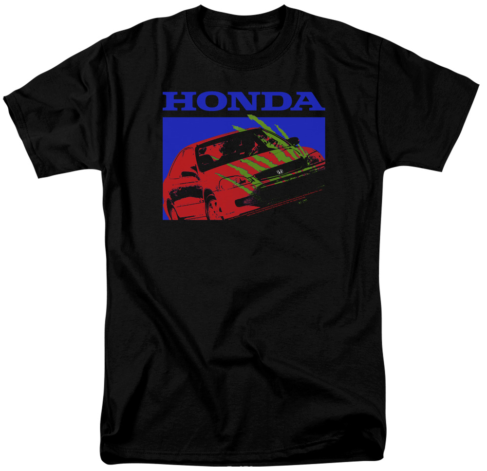 Honda Civic "Bold" T-shirt in Black - Officially Licensed - Honda T-shirts