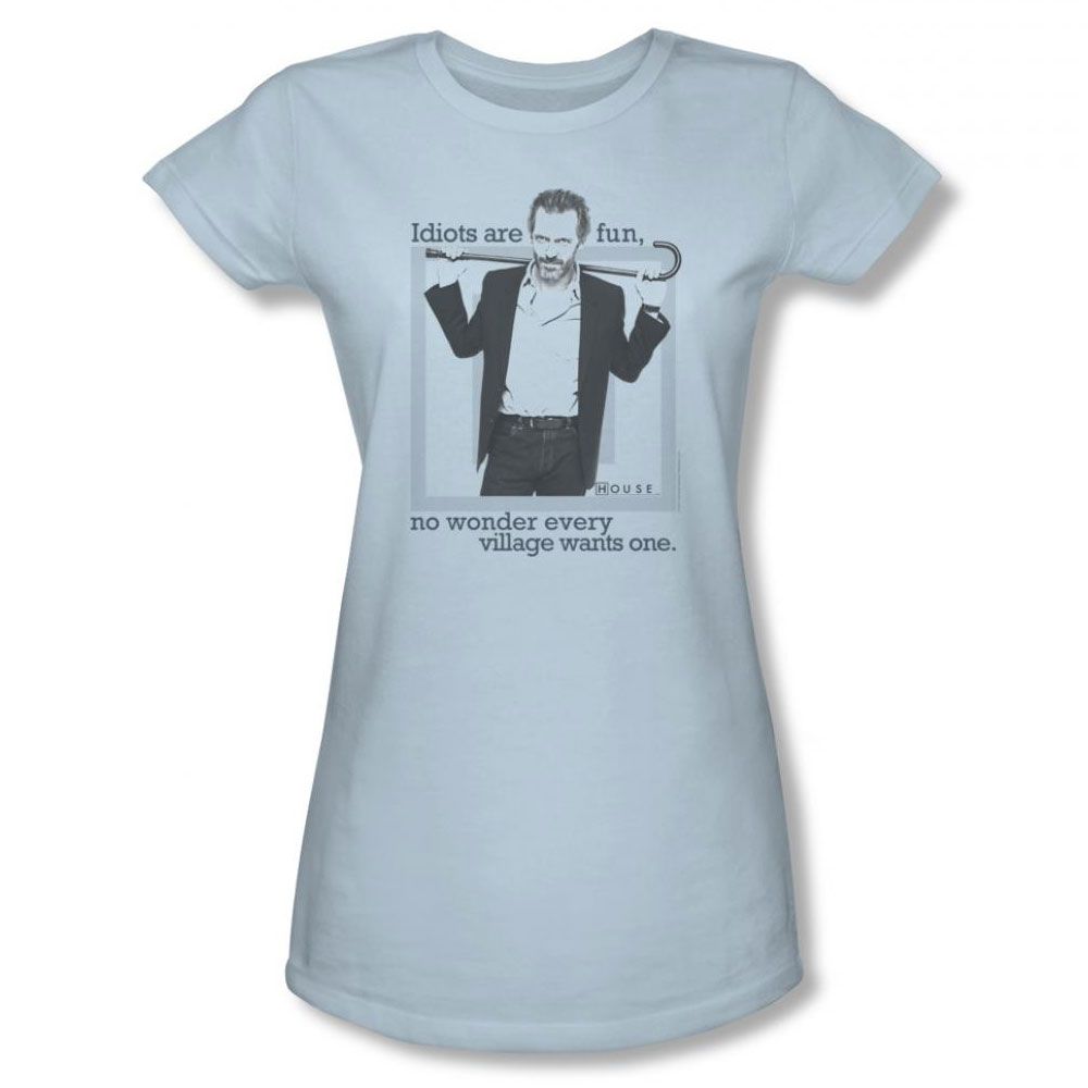 House Shirt Juniors Idiots Light Blue T-Shirt - House Idiots Shirts