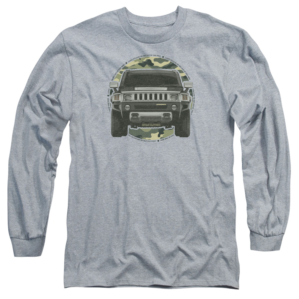 Hummer Long Sleeve Shirt Lead Or Follow Athletic Heather Tee T-Shirt ...