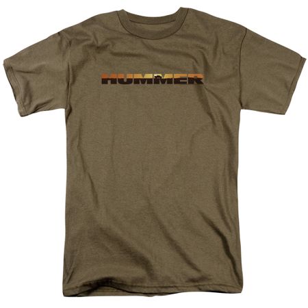 Hummer Shirt Sunset Logo Safari Green T-Shirt - Hummer Sunset Logo Shirts