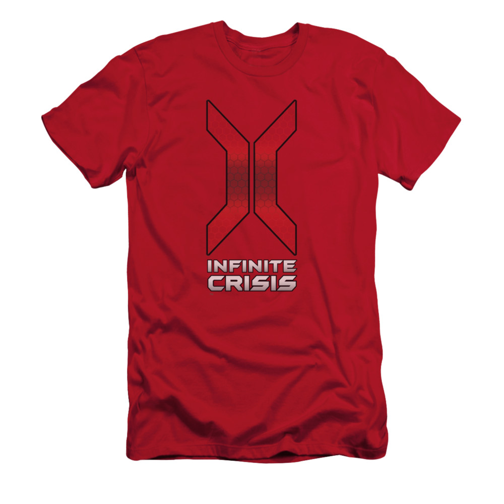 Infinite Crisis Shirt Slim Fit Title Red T-Shirt - Infinite Crisis ...